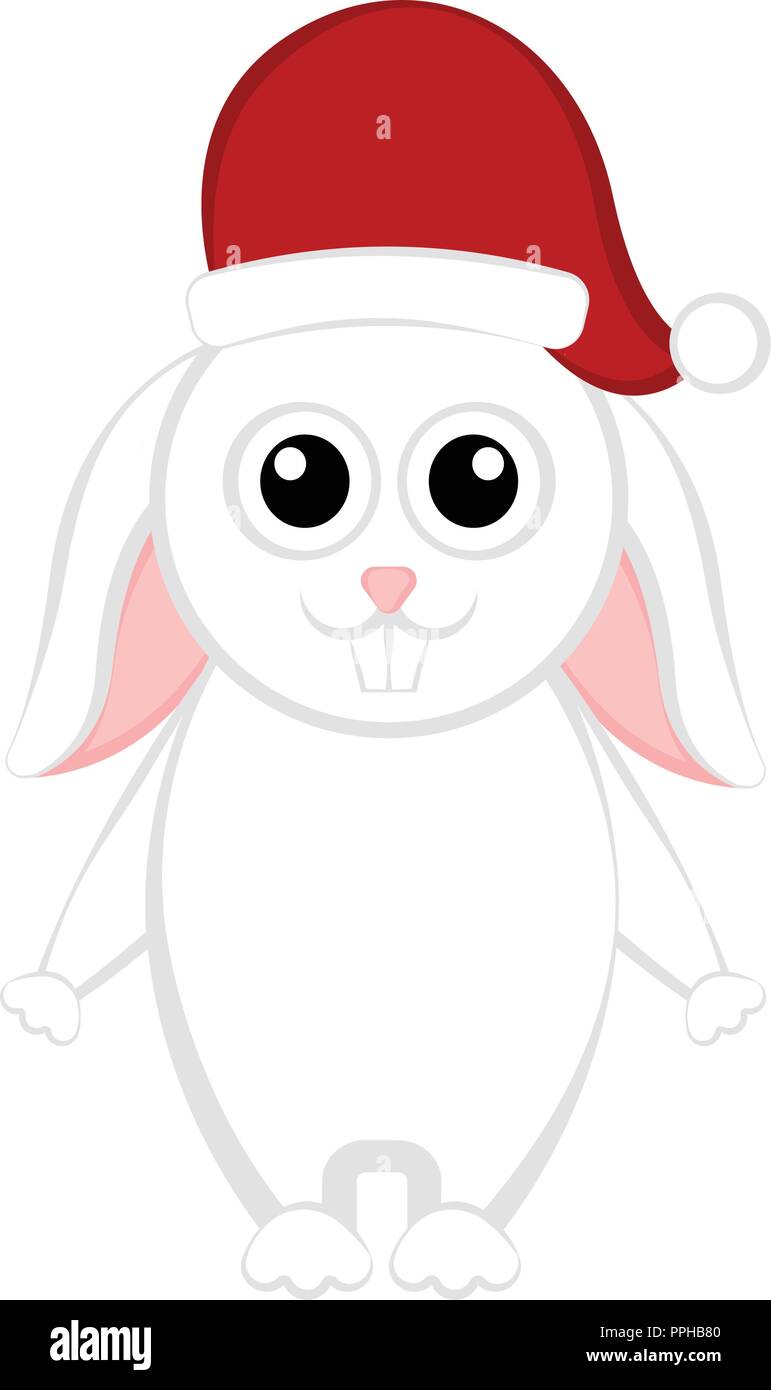 Christmas rabbit cartoon character Stock Vector Image & Art - Alamy