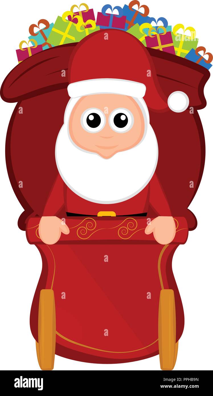 Santa claus on a christmas sledge Stock Vector Image & Art - Alamy