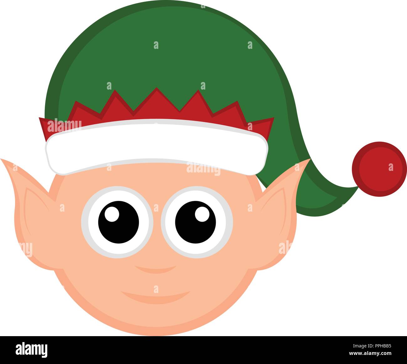 Christmas cute elf avatar Stock Vector Image & Art - Alamy