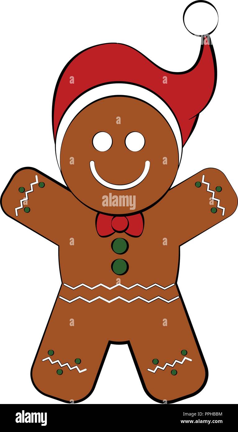 Christmas gingerbread cookie cartoon character Stock Vector Image & Art ...