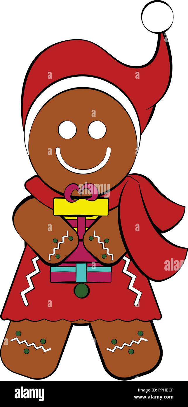 Christmas gingerbread cookie character Stock Vector Image & Art - Alamy