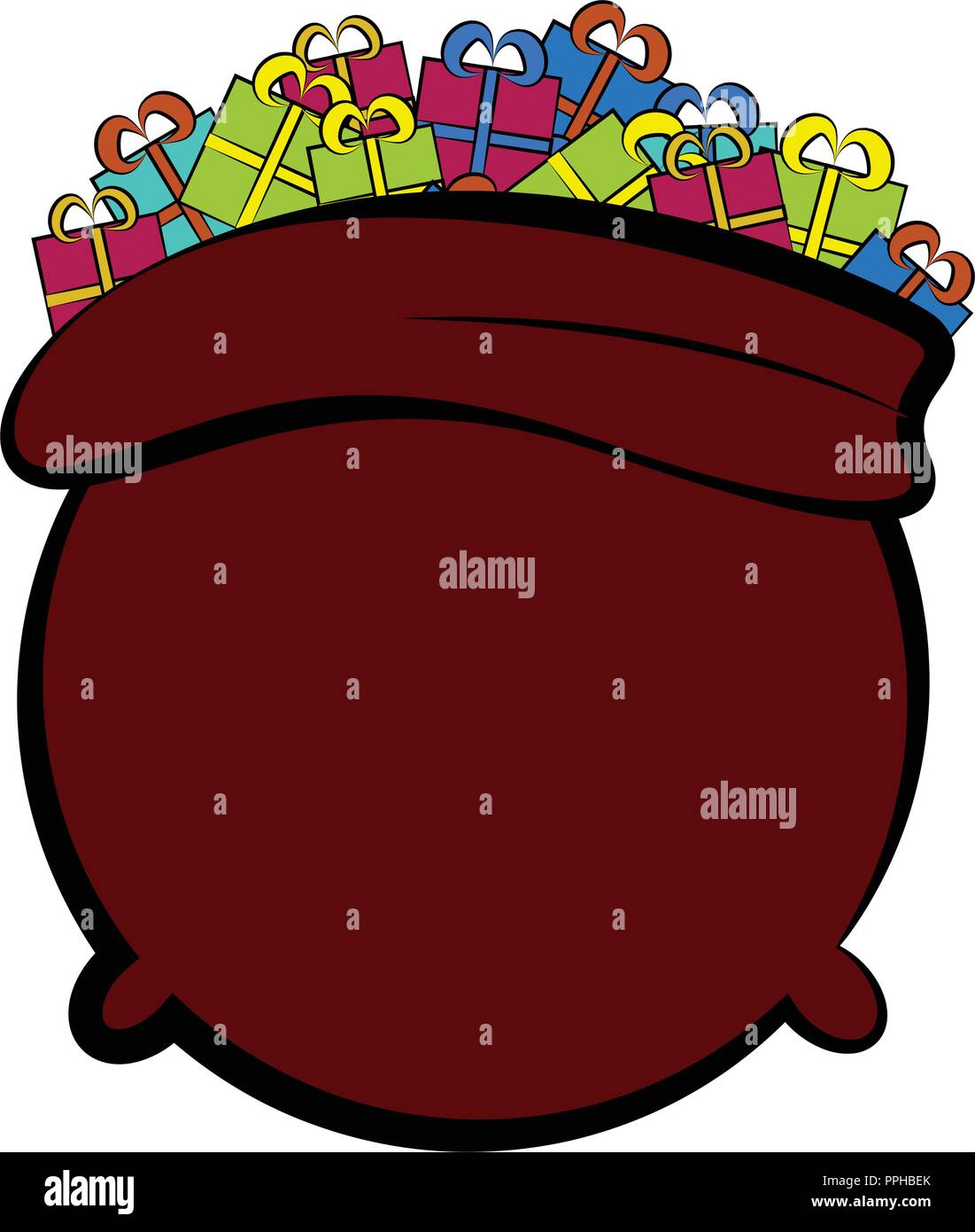 Isolated christmas present sack Stock Vector Image & Art - Alamy