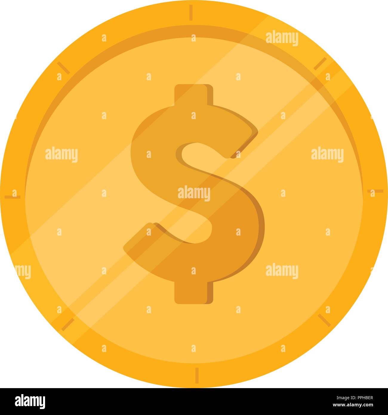 Isolated golden coin icon Stock Vector Image & Art - Alamy