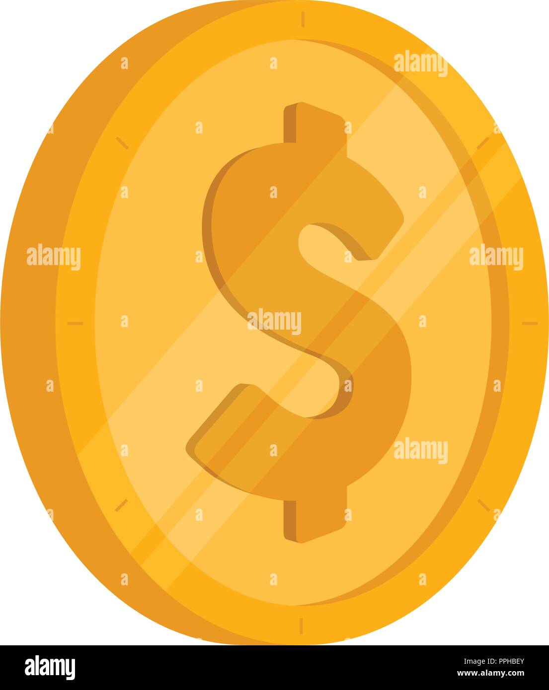 Isolated golden coin icon Stock Vector Image & Art - Alamy