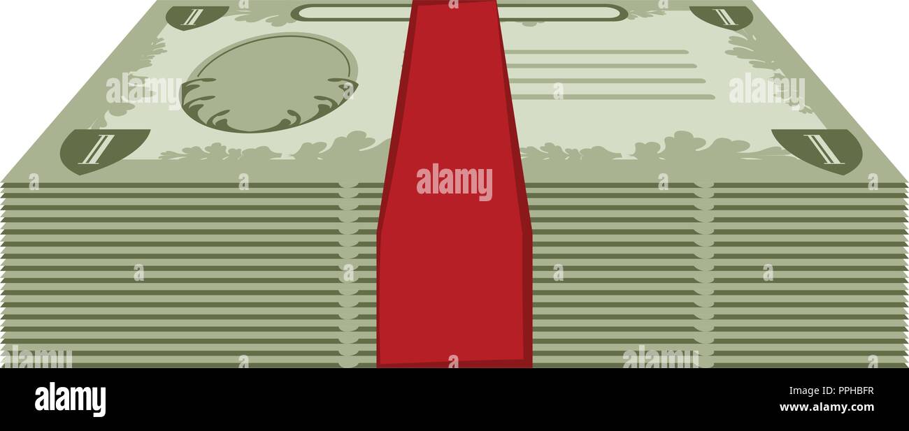 Isolated stack of bills Stock Vector Image & Art - Alamy