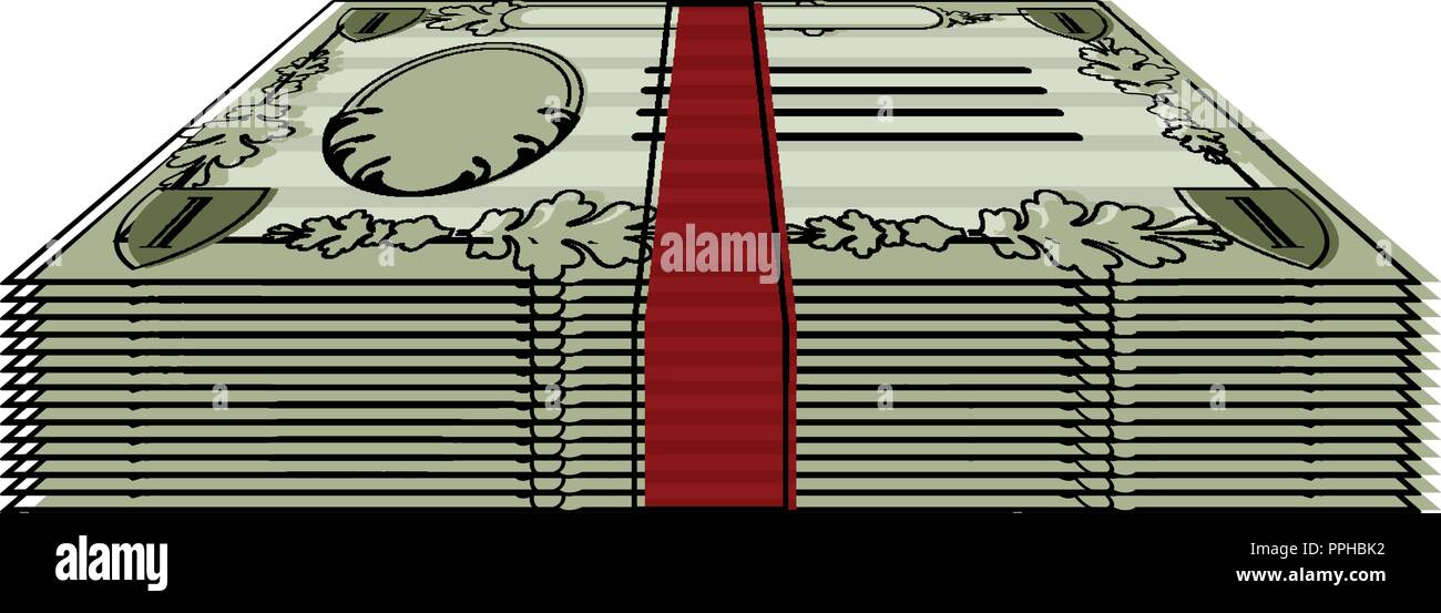 Isolated stack of bills Stock Vector Image & Art - Alamy