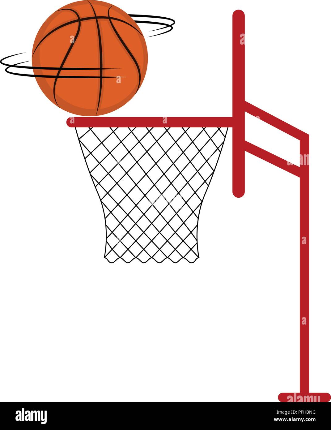 Basketball Hoop Side View Vector