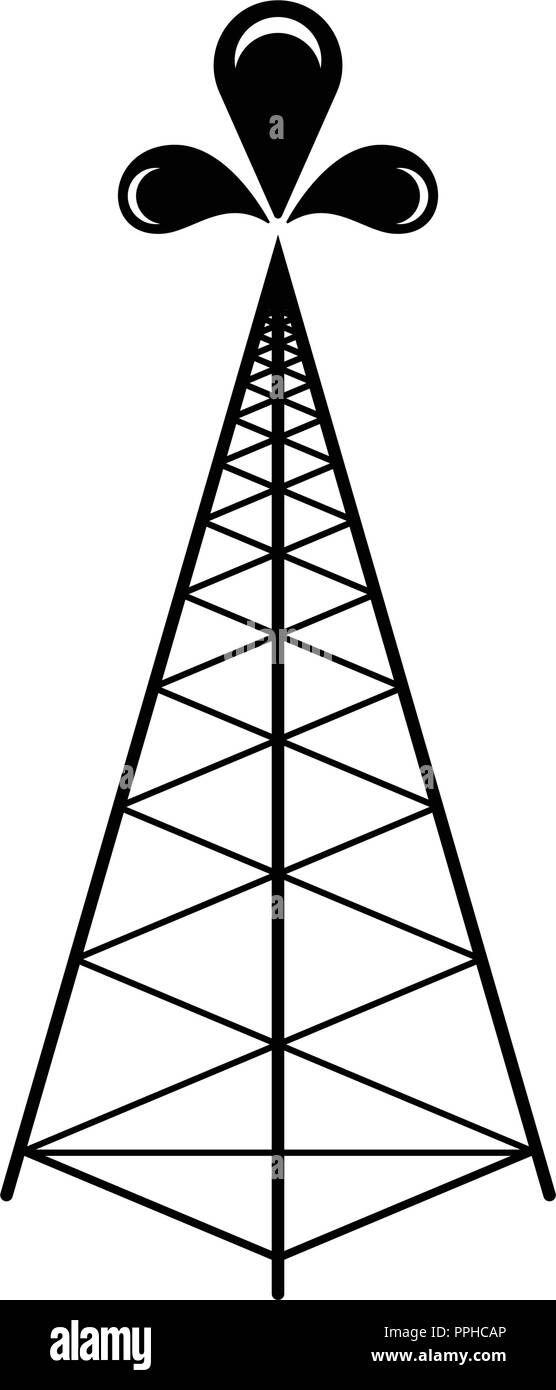 Isolated oil tower icon Stock Vector Image & Art - Alamy