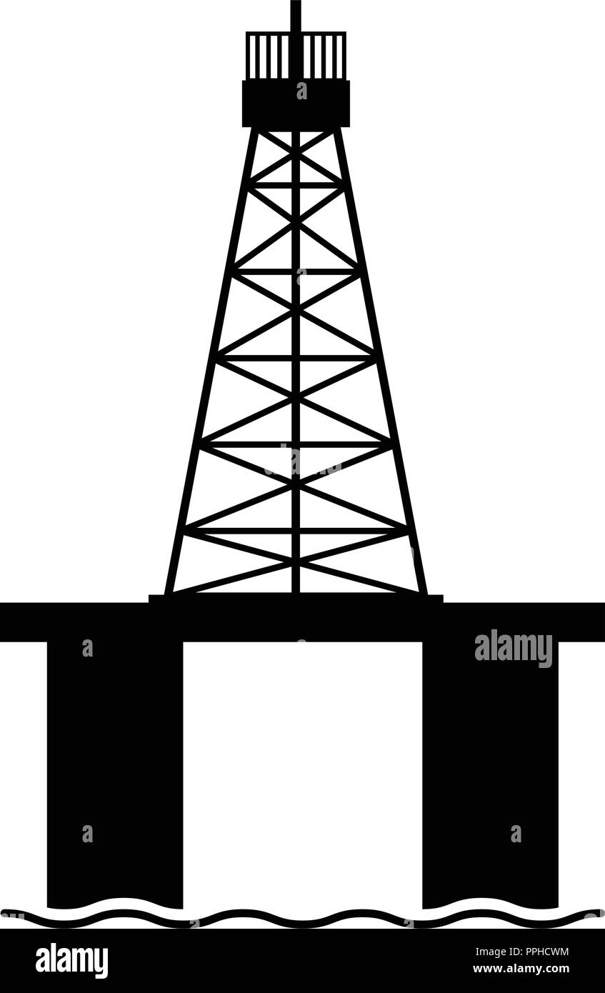 Isolated oil platform icon Stock Vector Image & Art - Alamy
