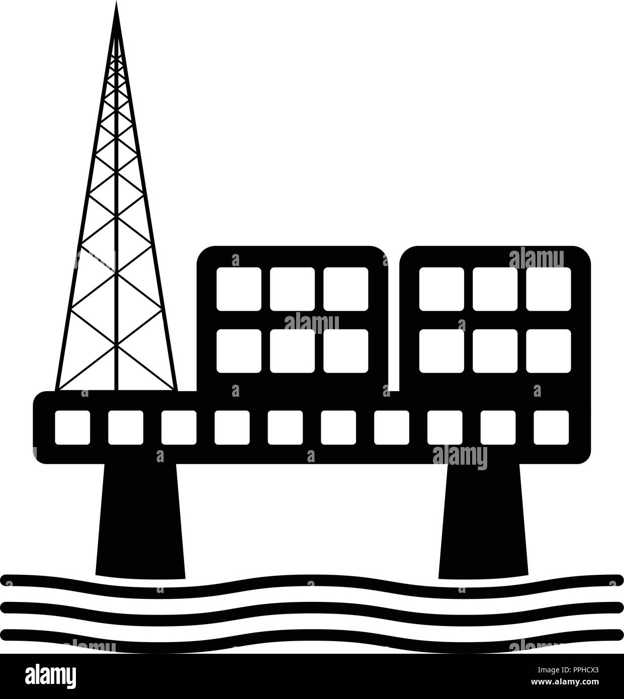 Isolated oil platform icon Stock Vector Image & Art - Alamy
