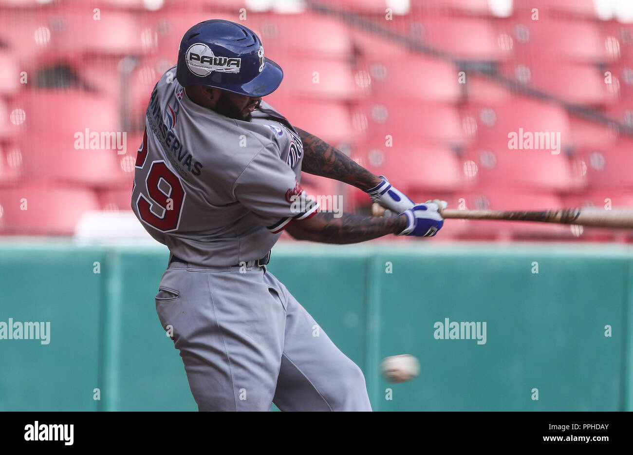 Ronny Rodriguez de Dominicana, durante el partido de beisbol de la ...