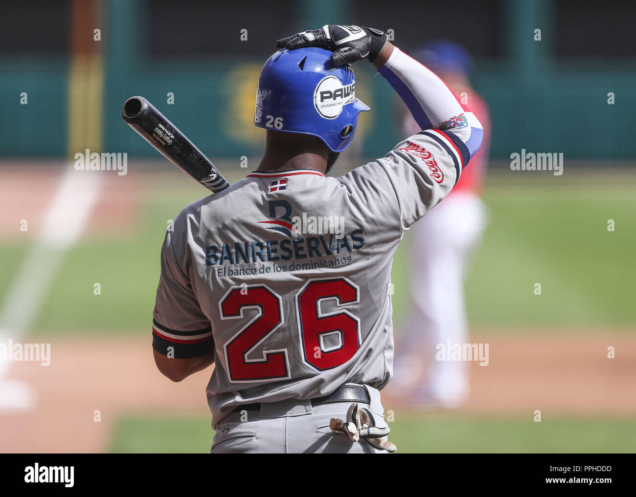 Mel Rojas de Dominiacana , durante el partido de beisbol de la Serie ...