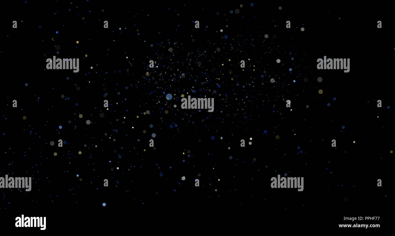 Flying dust particles on a black background Stock Photo - Alamy