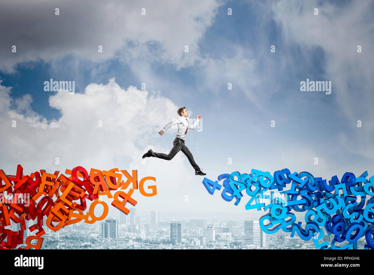 Jump over wall hi-res stock photography and images - Alamy