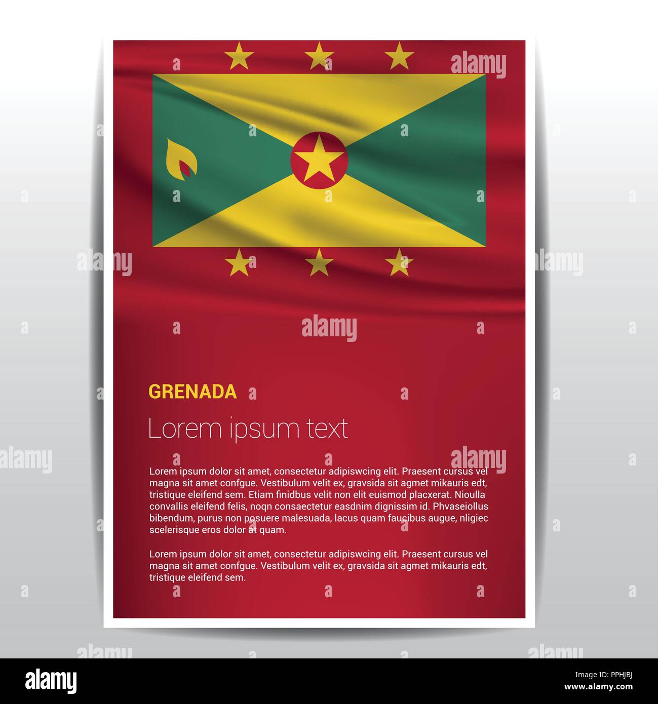 Grenada flag design vector Stock Vector Image & Art - Alamy