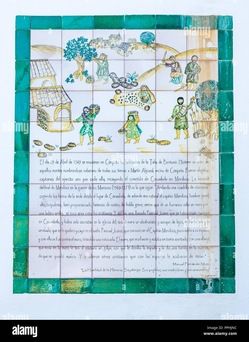 Ceramic wall tiles depicting farming scenes with local history ...