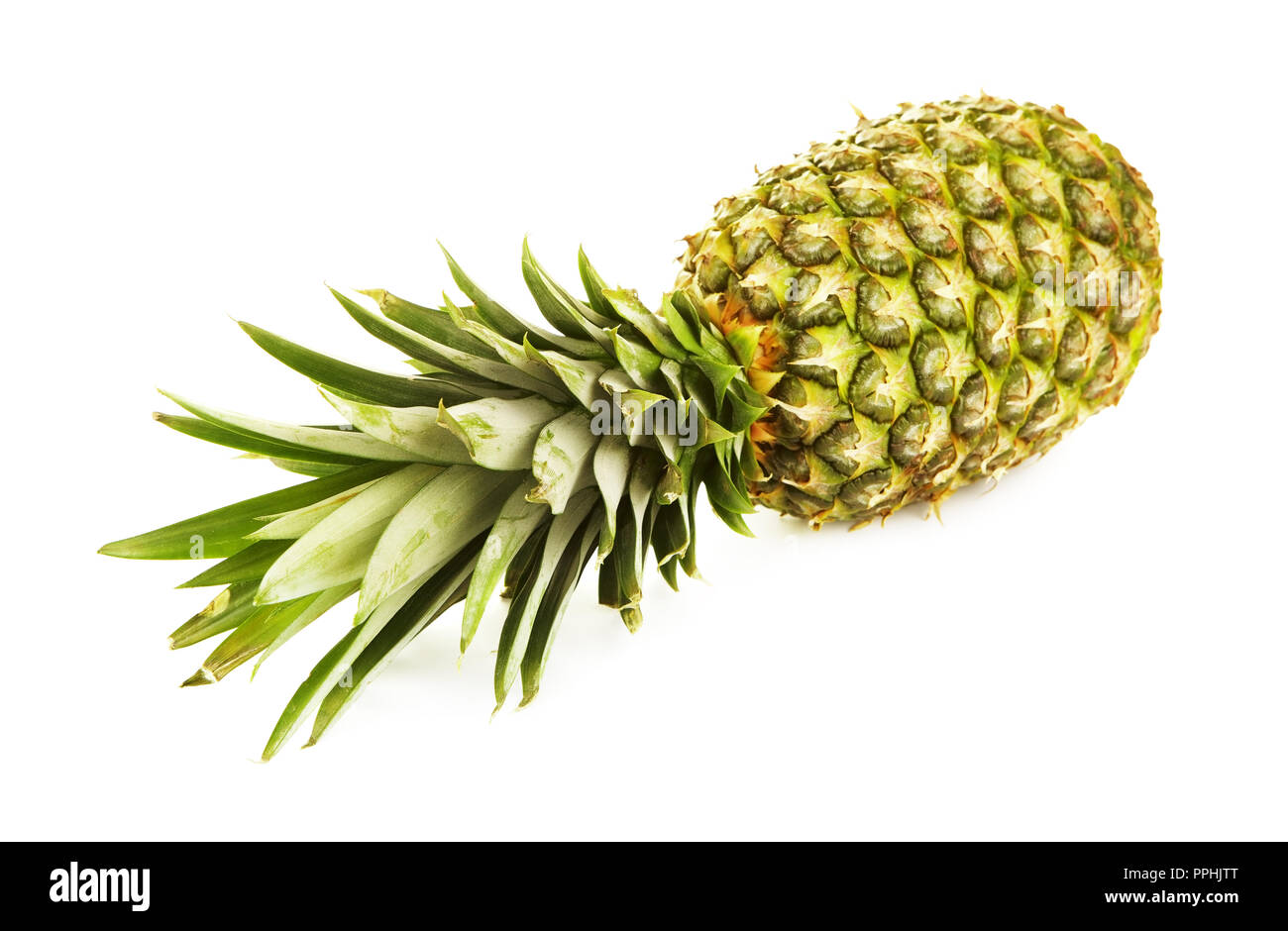 fresh green pineapple, isolated on white background Stock Photo - Alamy