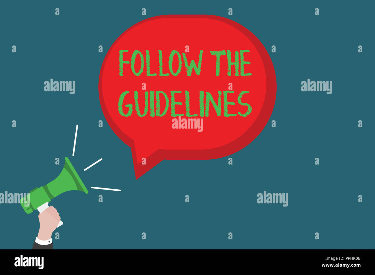 Writing note showing Follow The Guidelines. Business photo showcasing ...