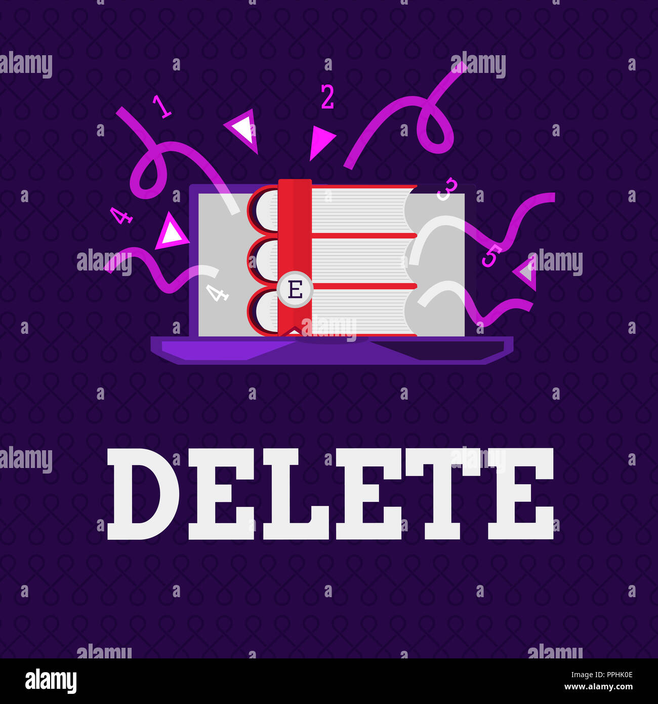 Word writing text Delete. Business concept for remove or obliterate ...