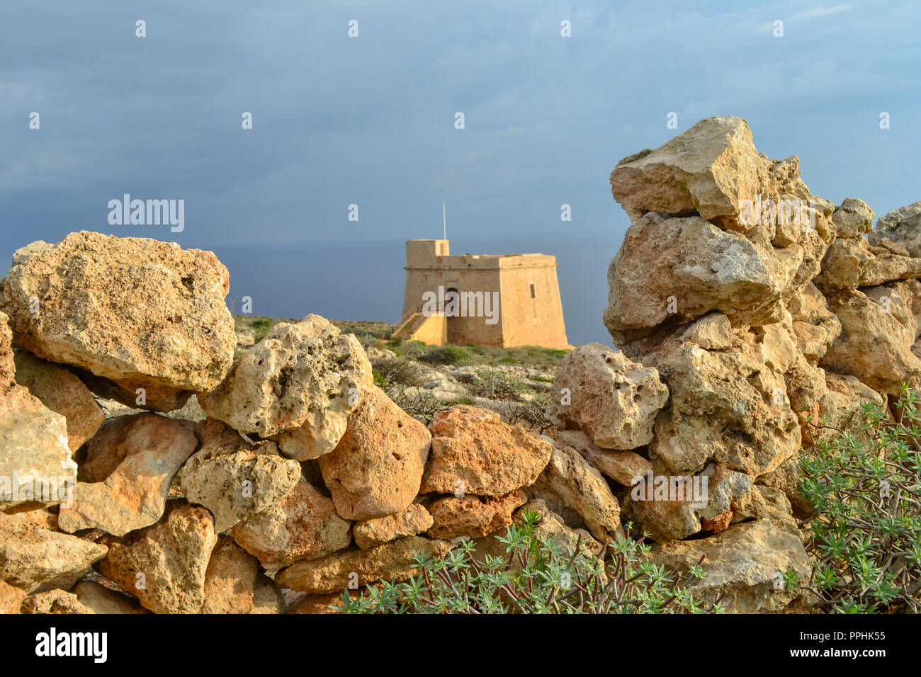 Ta' Sopu Watchtower in Nadur Stock Photo - Alamy