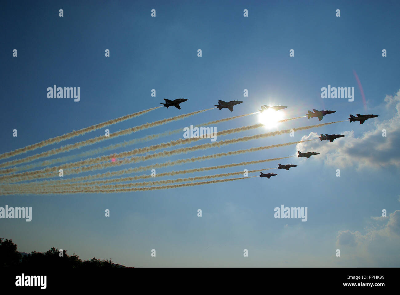 Nine airplanes in formation hi-res stock photography and images - Alamy
