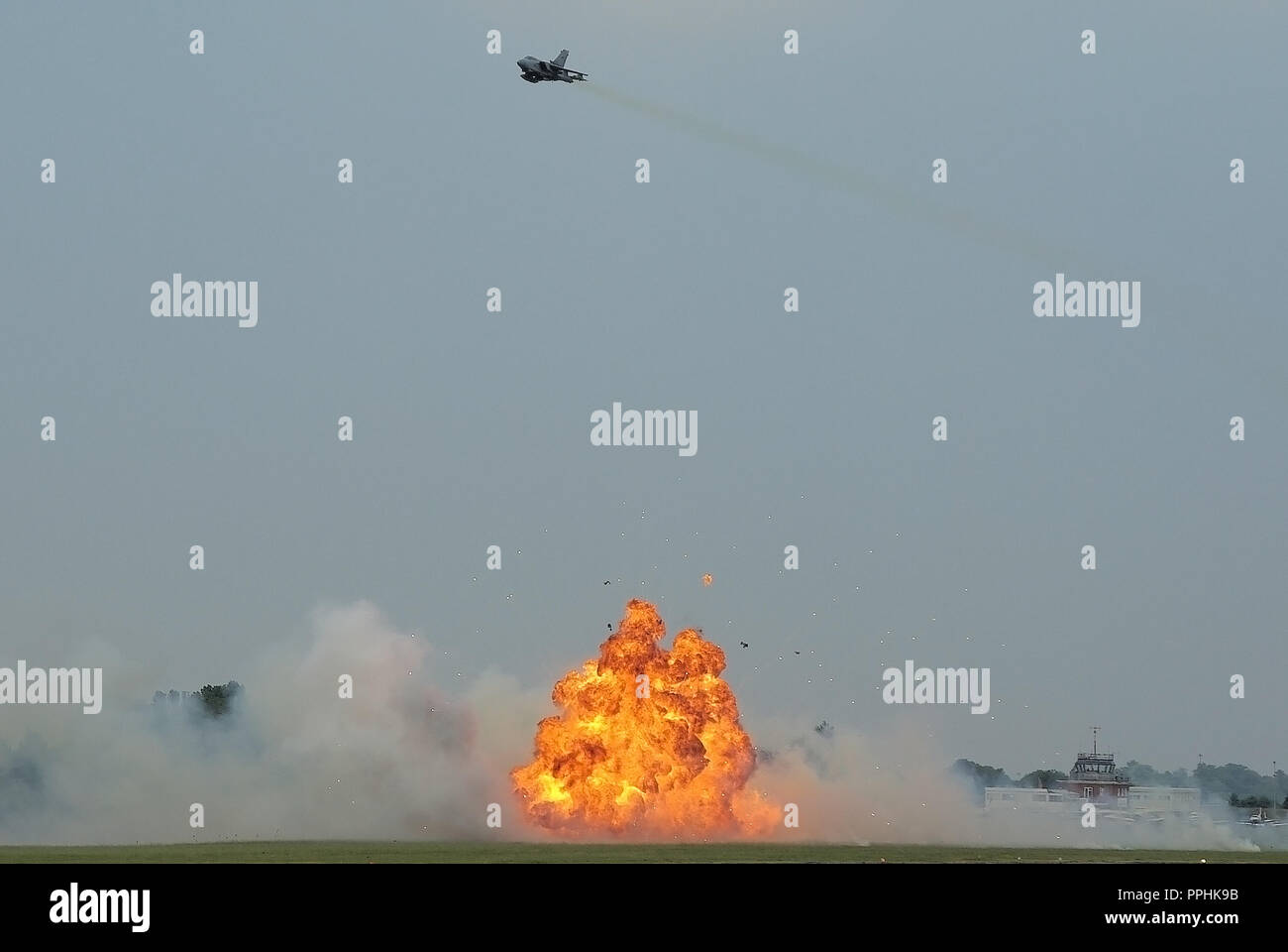 Bombing demonstration show of force scenario by RAF, Royal Air Force ...