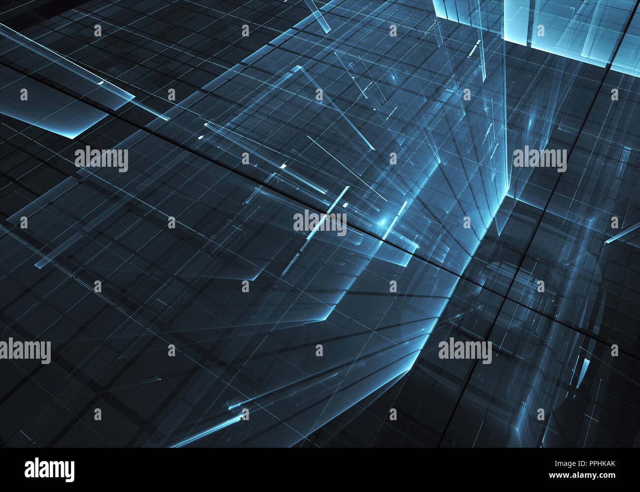 Computer generated abstract tehnology image. Three-dimensional 3D ...