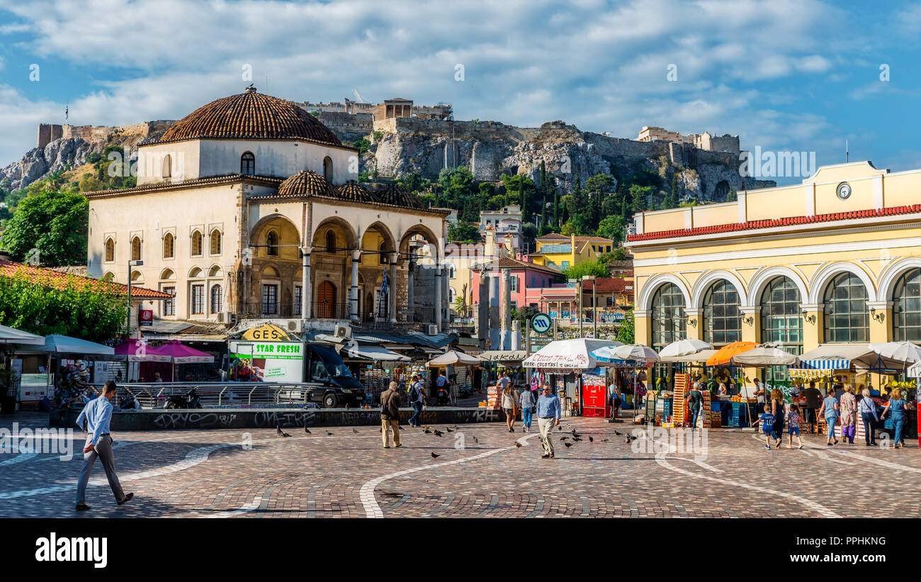 Parthenon with mosque hi-res stock photography and images - Alamy
