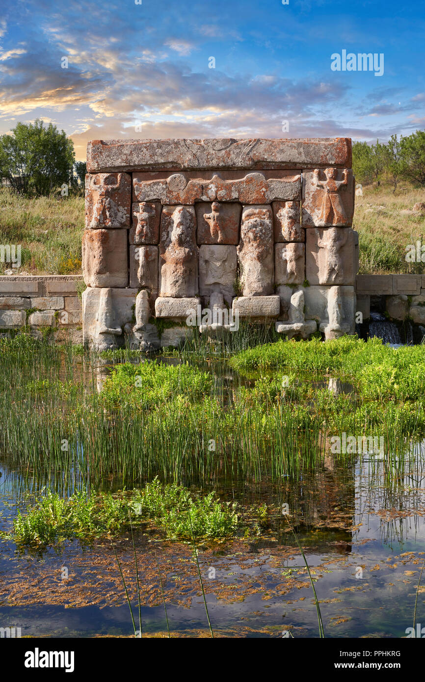 Eflatun Pınar ( Eflatunpınar) Ancient Hittite relief sculpture monument ...