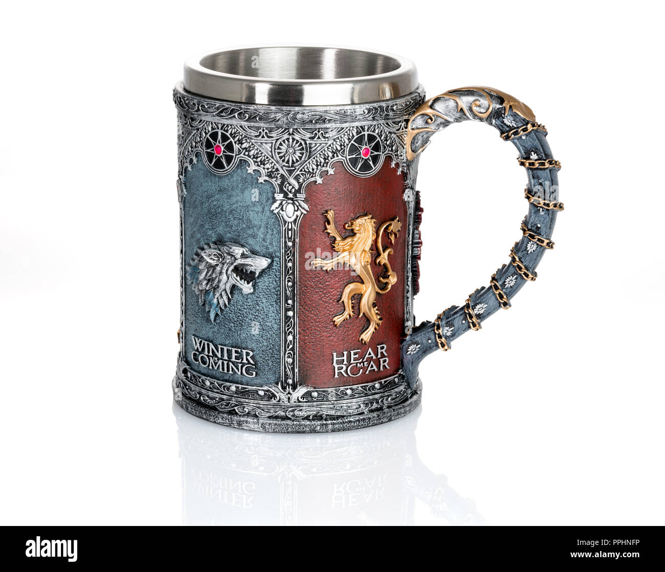 Official authorized tankard from Game of Thrones series Stock Photo - Alamy