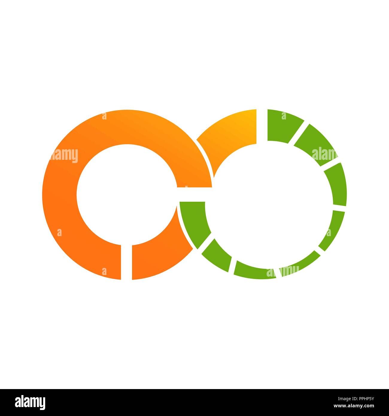 Orange infinity symbol vector illustration hi-res stock photography and ...