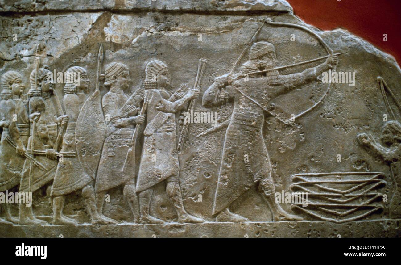 Detail Assyrian King Sennacherib In Lachish City Sennacheribs Great