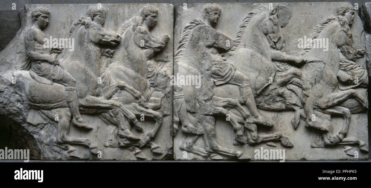 Cavalcade parthenon south frieze hi-res stock photography and images ...