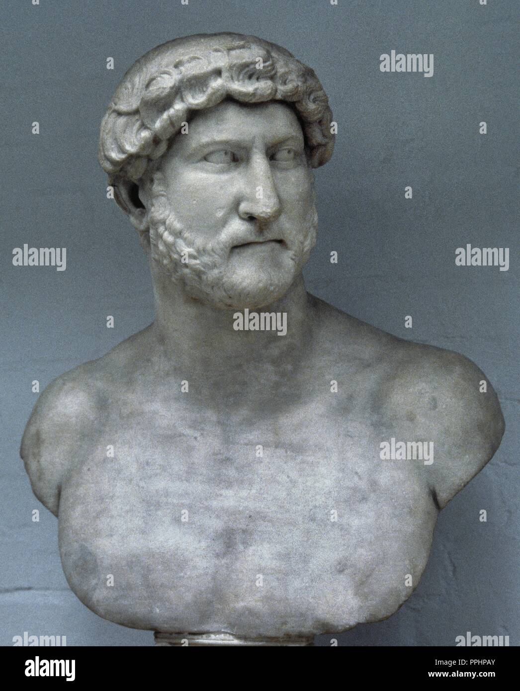Hadrian (76-138). Roman emperor. Hispano-Roman family. Dynasty Nervan ...