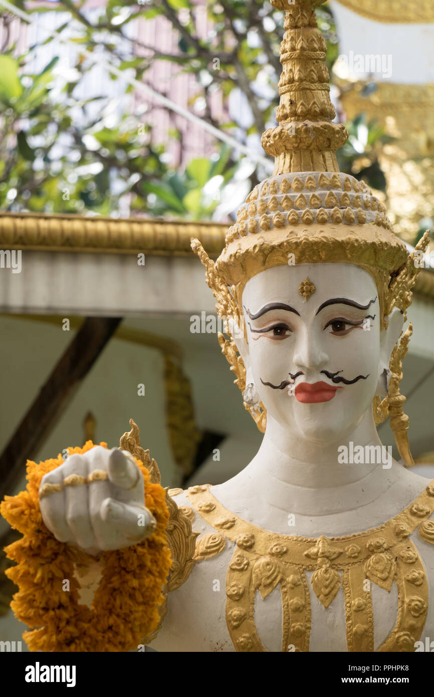 The mythological figures of the Hindu religion. The statues of God ...