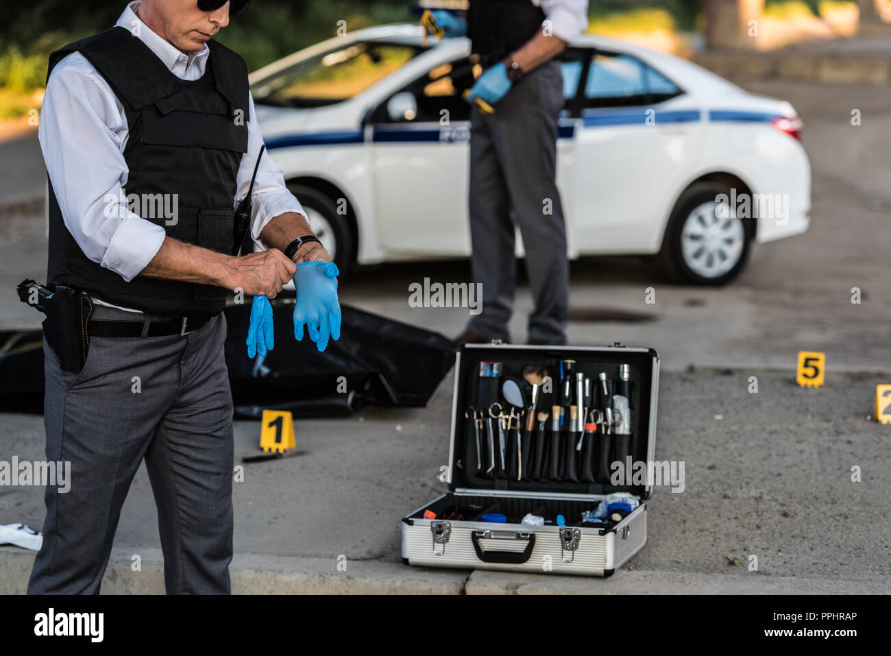 Standing officer on duty crime transportation hi-res stock photography ...