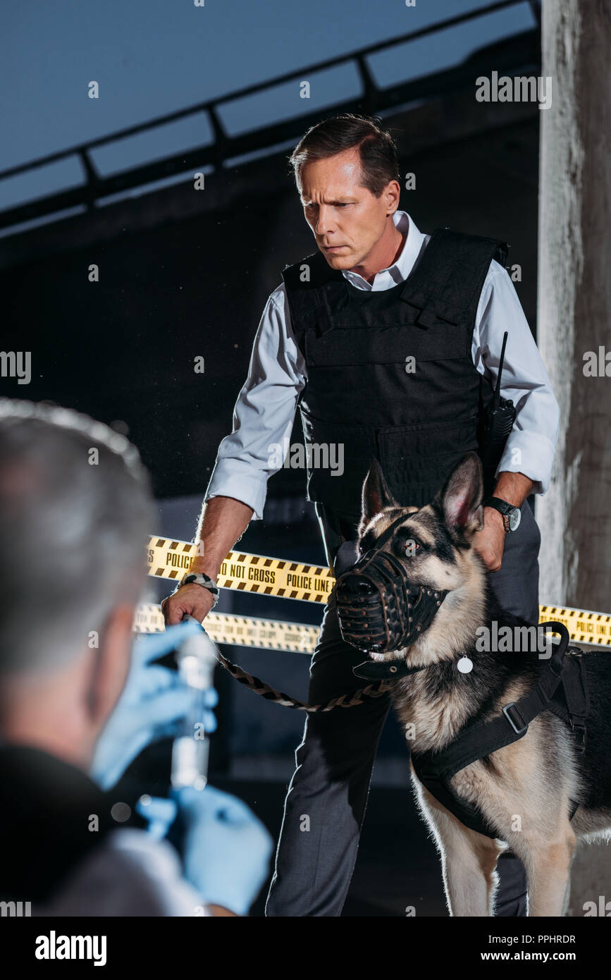 Policeman german shepherd dog hi-res stock photography and images - Alamy