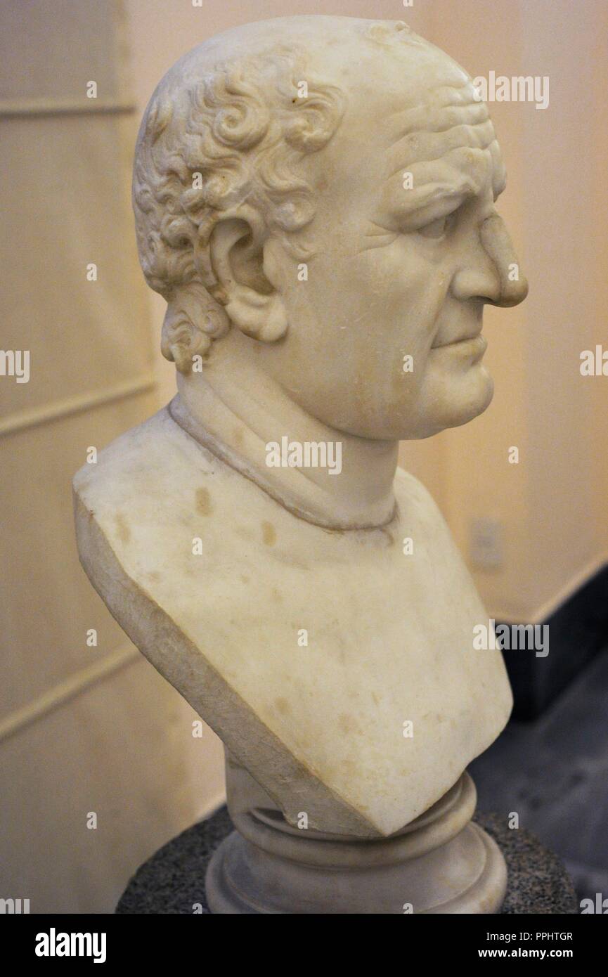 Vespasian (9-79 AD). Roman emperor. Flavian dynasty. Modern bust (17th ...