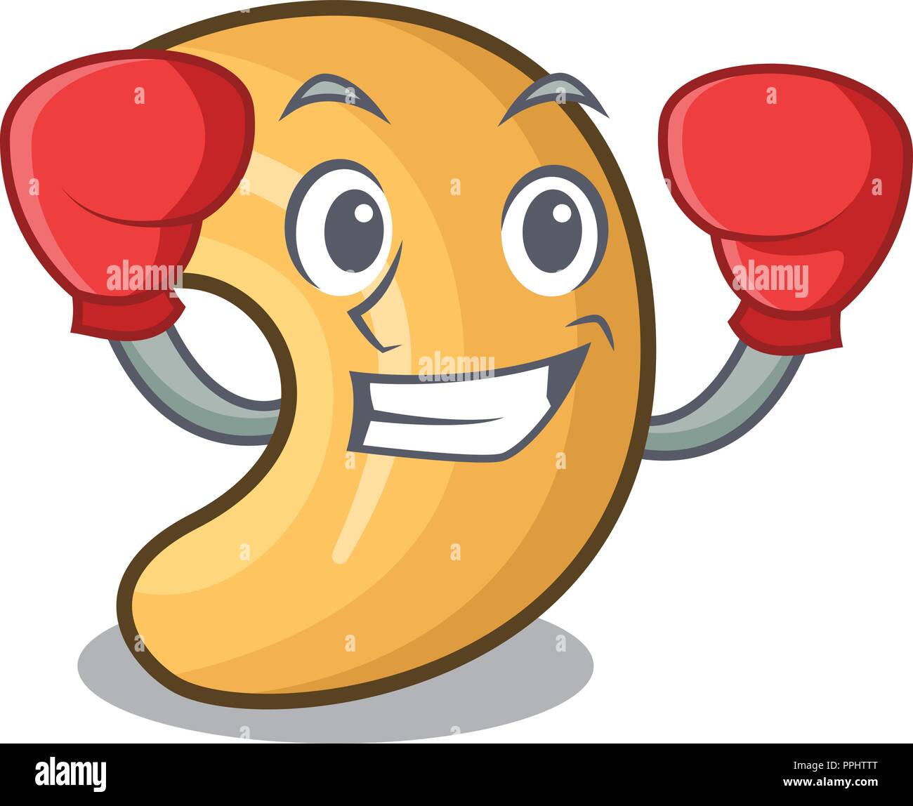 Boxing character cashew nuts heap on cartoon Stock Vector Image & Art ...