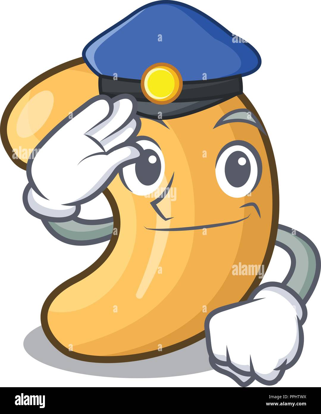 Police character cashew nuts heap on cartoon Stock Vector Image & Art ...
