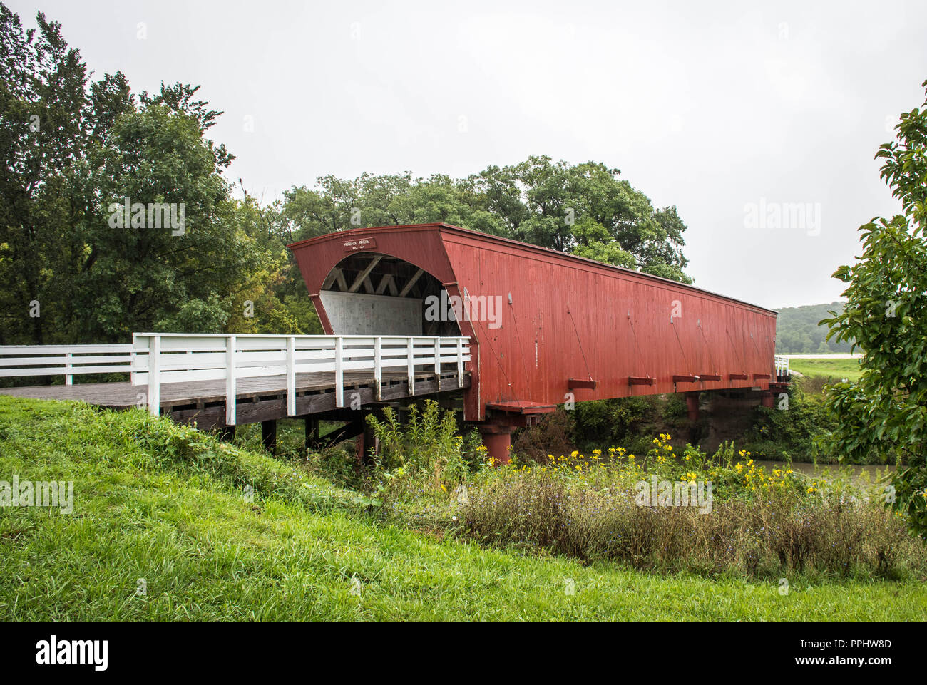 The Iconic Hogback Covered Bridge, Winterset, Madison County, Iowa, USA ...