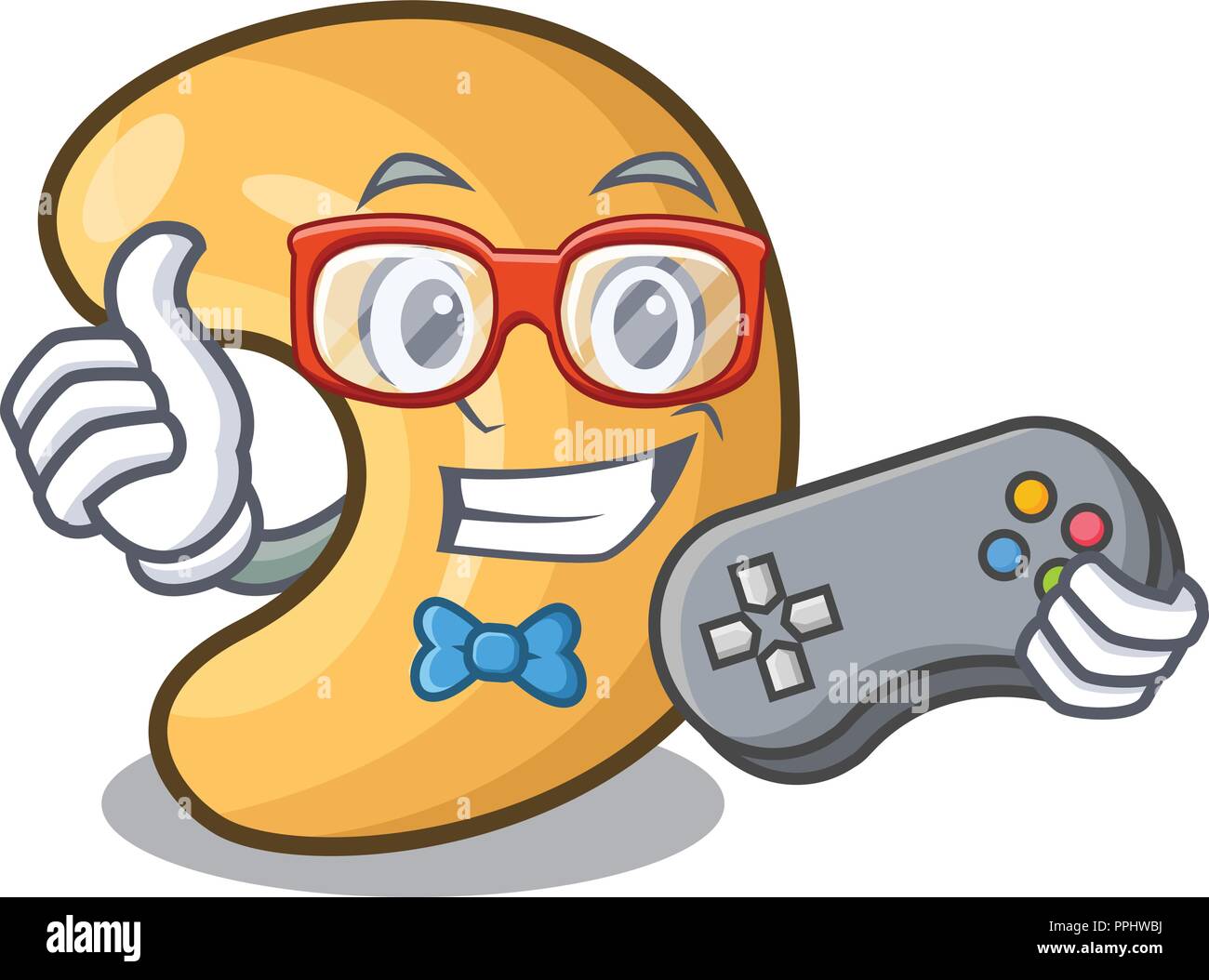 Gamer cashew nuts hot baked on table cartoon Stock Vector Image & Art ...