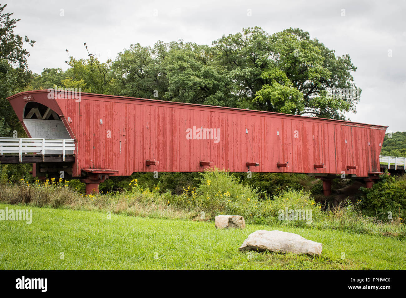The Iconic Hogback Covered Bridge, Winterset, Madison County, Iowa, USA ...