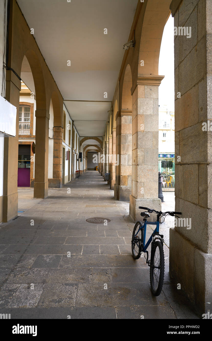 La Coruna Maria Pita Square arcade of Galicia Spain Stock Photo - Alamy