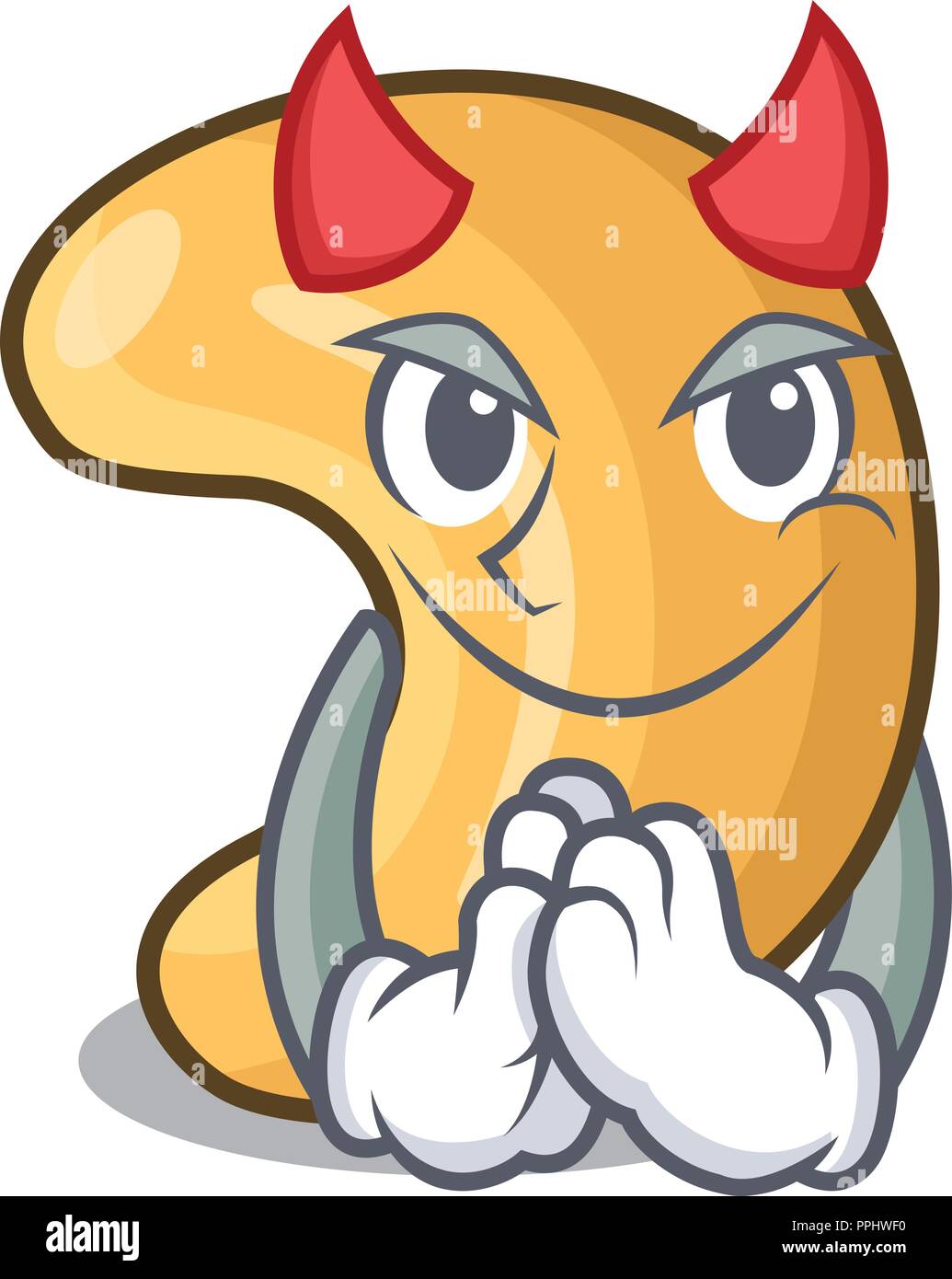 Devil cashew nuts hot baked on table cartoon Stock Vector Image & Art ...