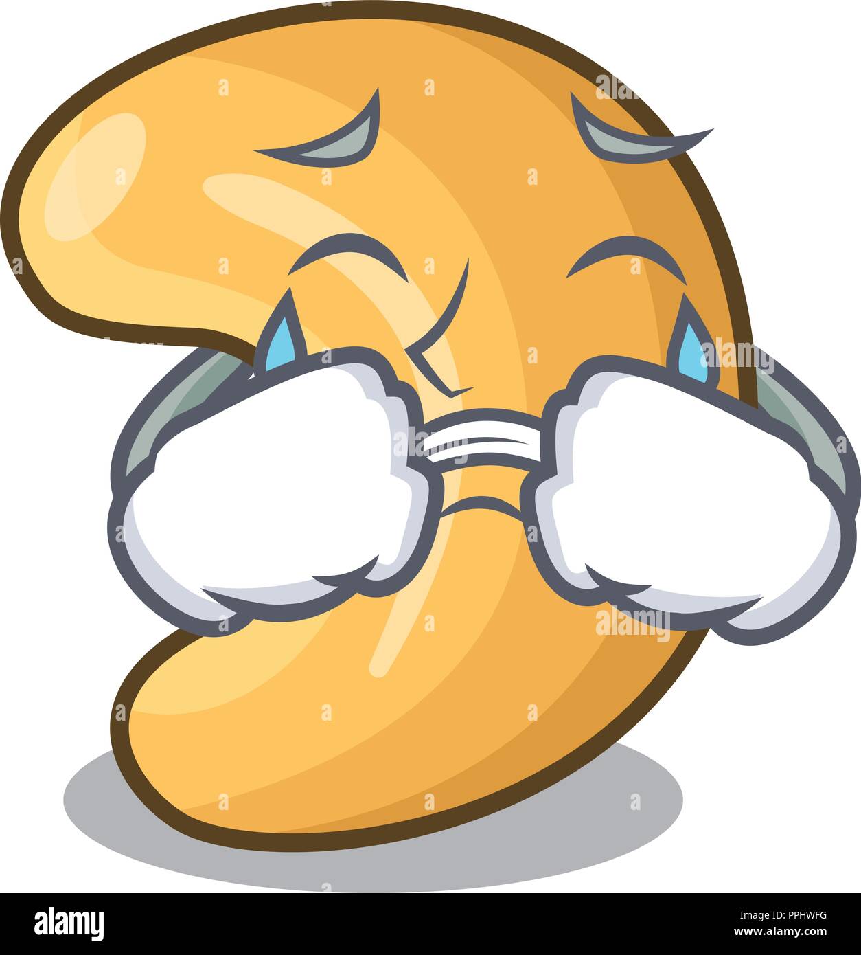 Crying cashew nuts hot baked on table cartoon Stock Vector Image & Art ...