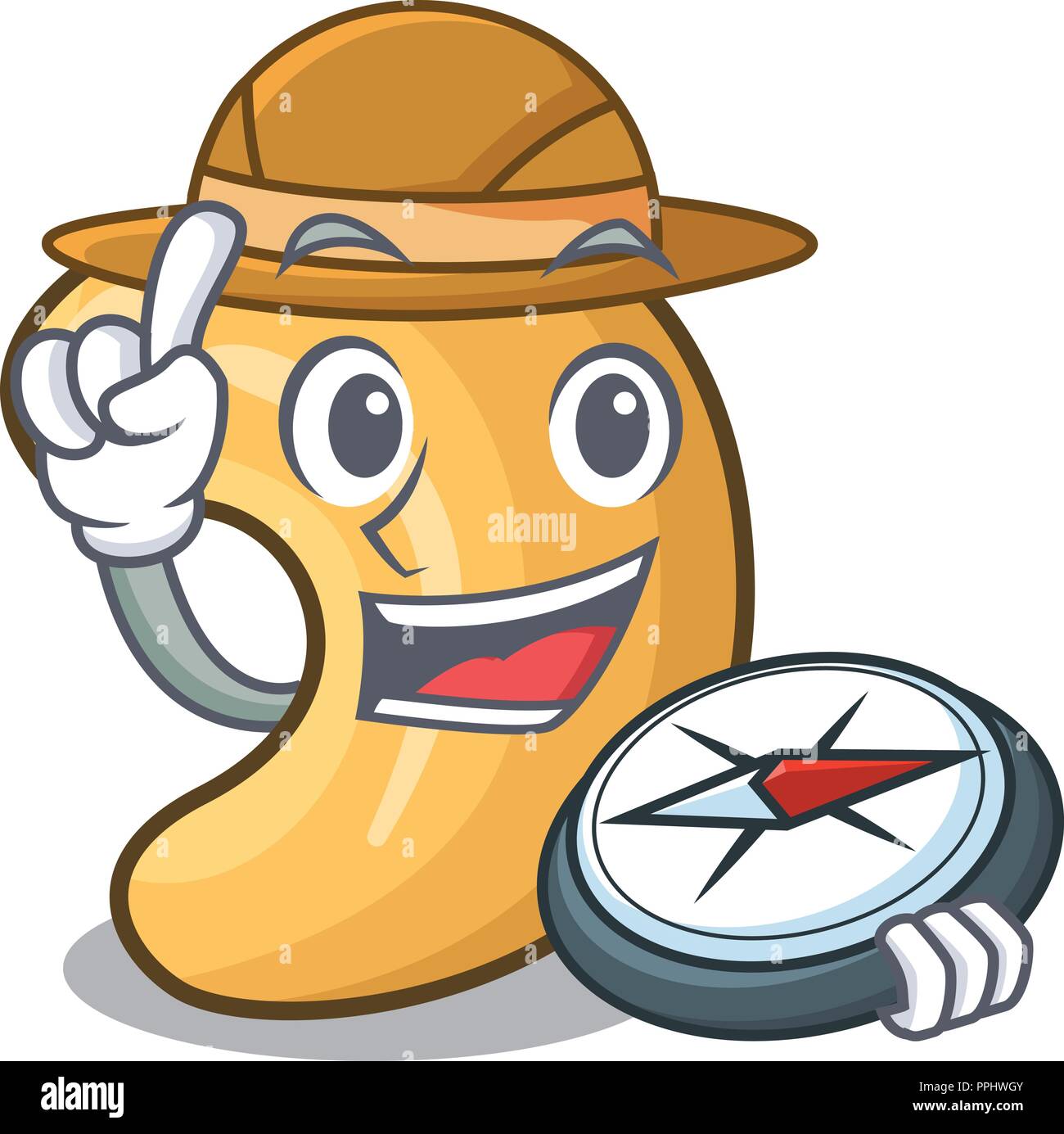 Explorer cashew nuts hot baked on table cartoon Stock Vector Image ...