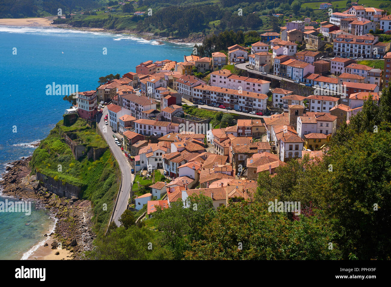 Lastres Colunga village in Asturias of Spain Stock Photo - Alamy