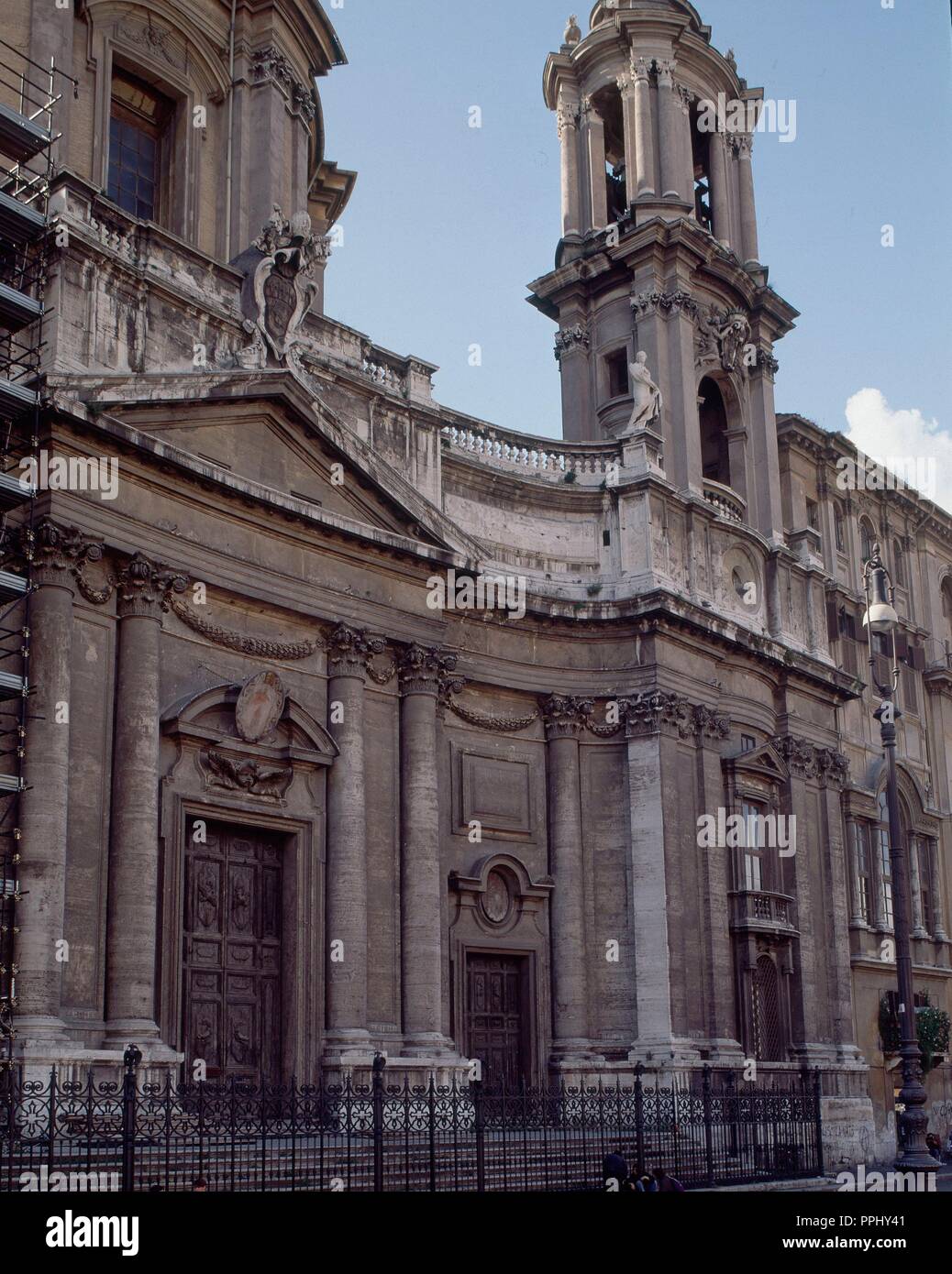 FACHADA DE LA IGLESIA OBRA DE CARLO RAINALDI, 1652/70. Author ...
