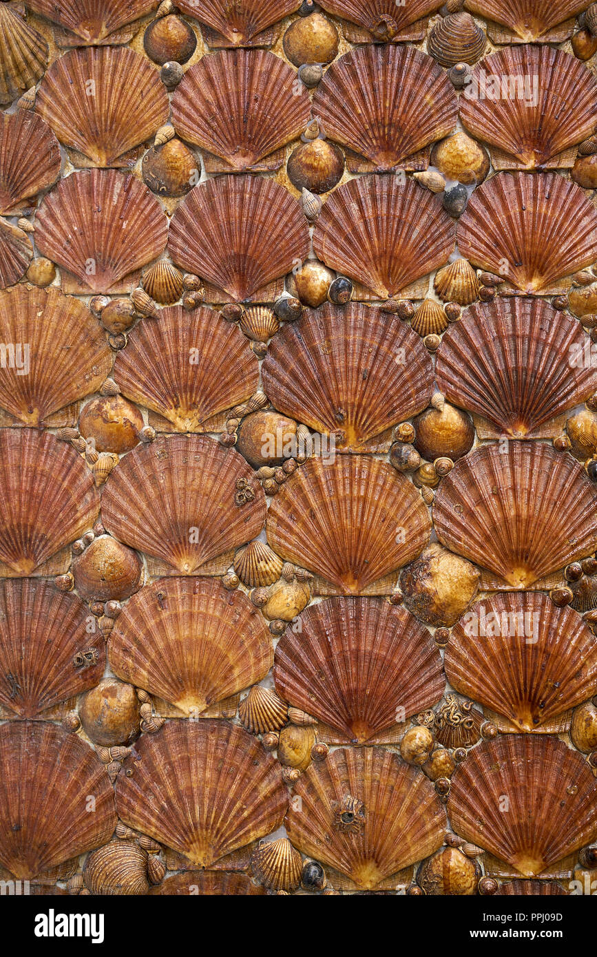 Tazones shells facades of Asturias in Spain Stock Photo - Alamy